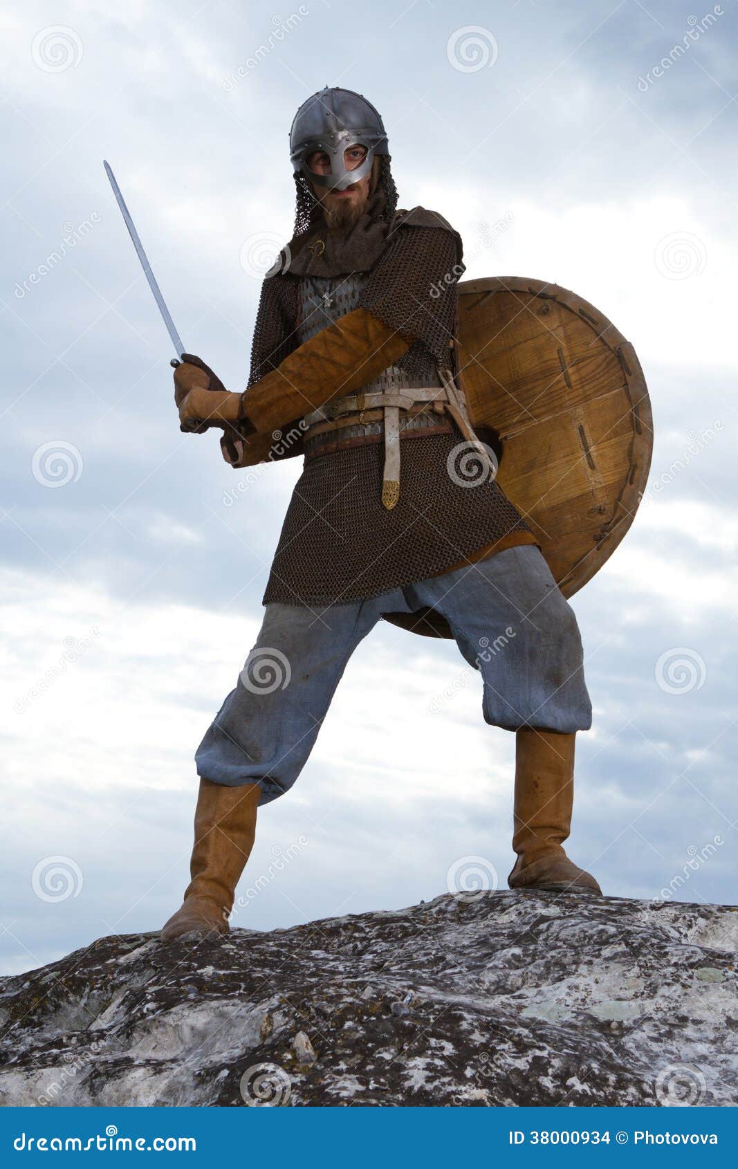 Knight with a sword stock photo. Image of killer, reconstructor - 38000934