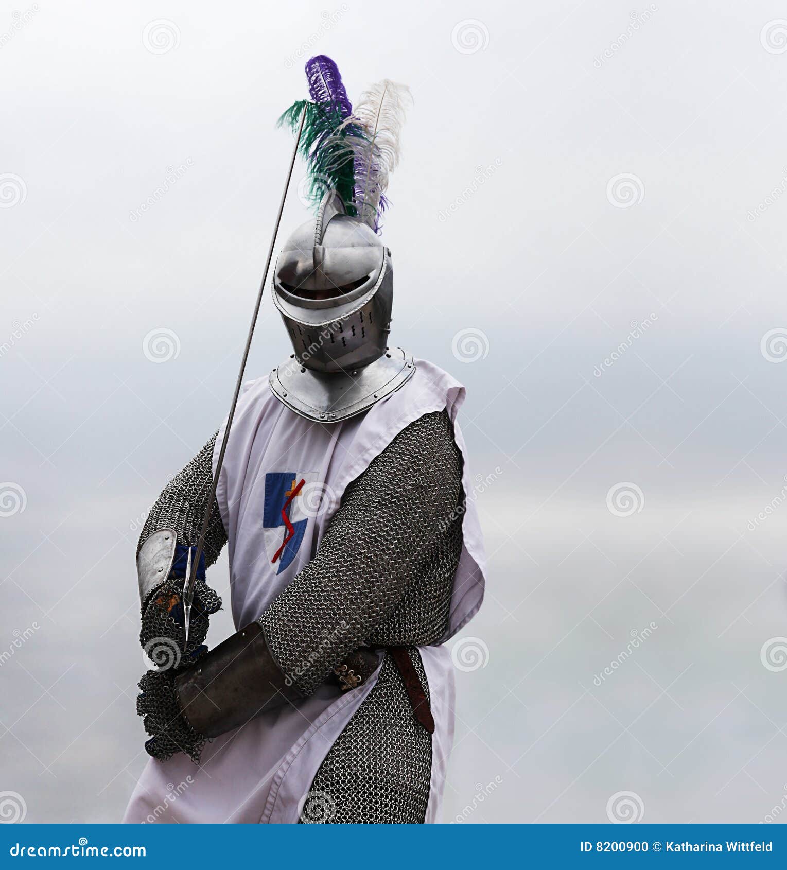 Knight with a sword stock photo. Image of mail, portrait - 8200900