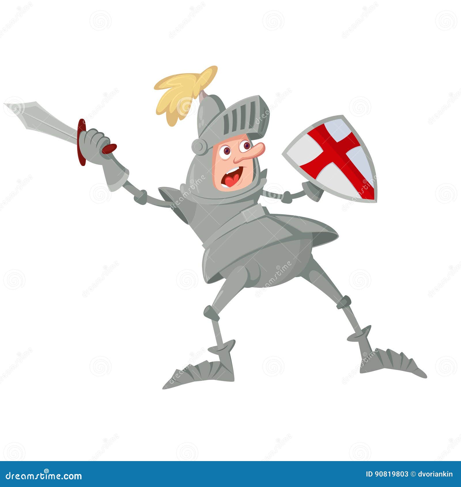 Knight Sword. Two Crossed Knight Of The Sword And Medieval Heraldic ...