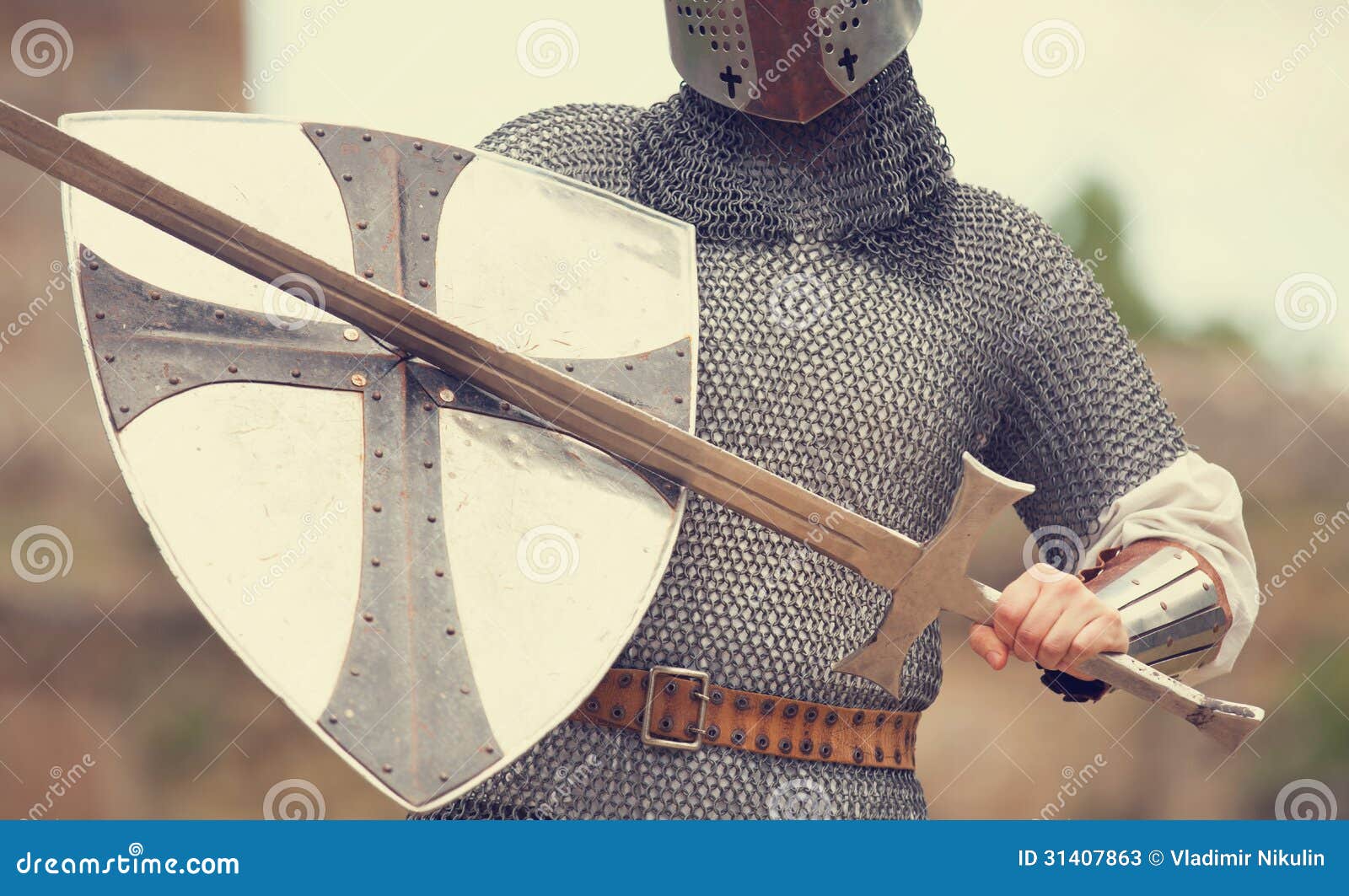 Knight with sword stock image. Image of military, heavy - 31407863