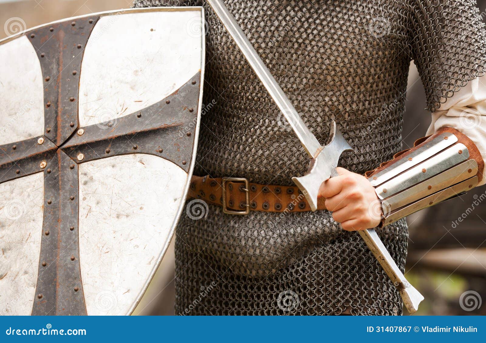 Knight with sword stock image. Image of armor, metal - 31407867