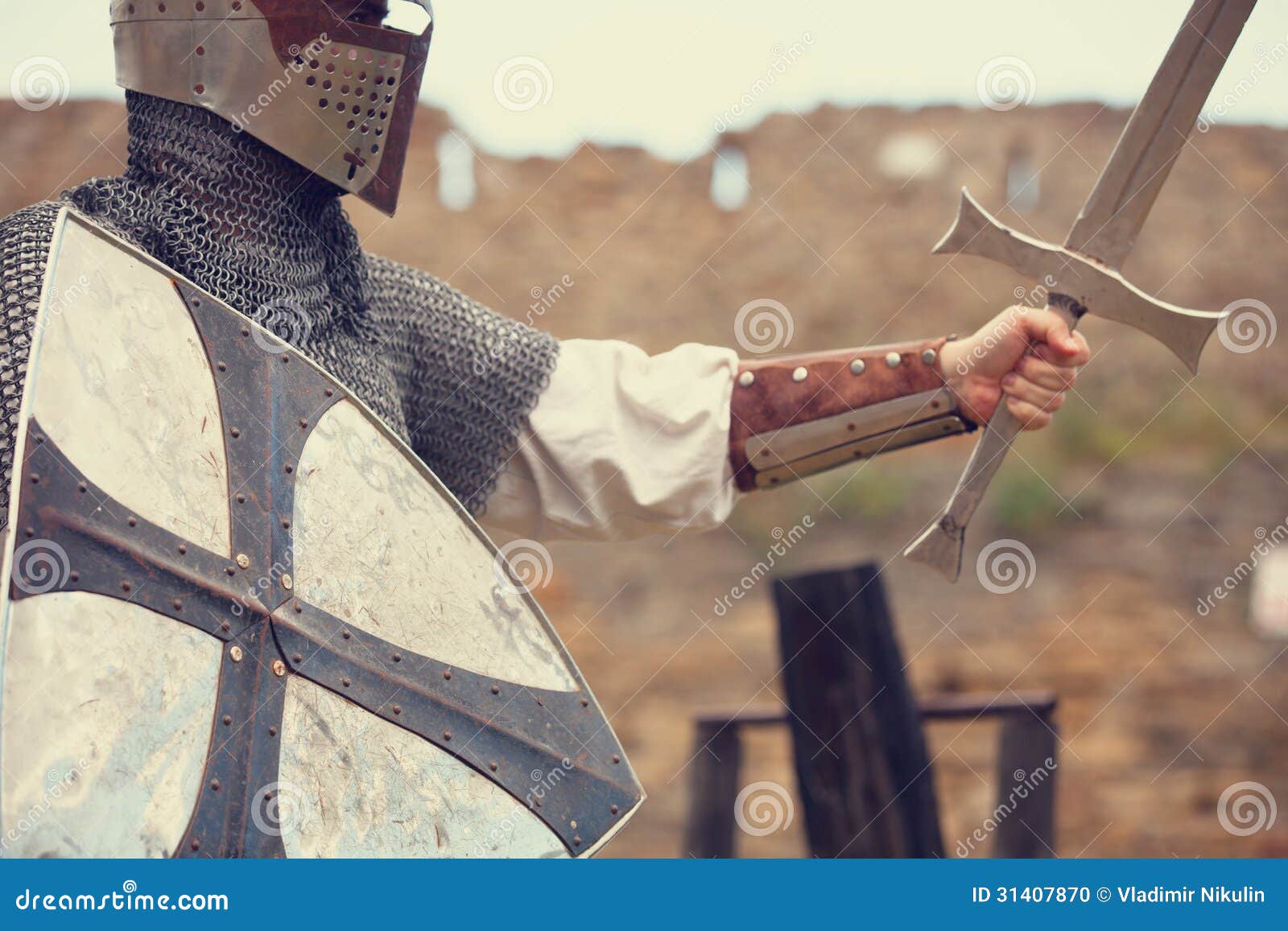 Knight with sword stock photo. Image of forces, iron - 31407870