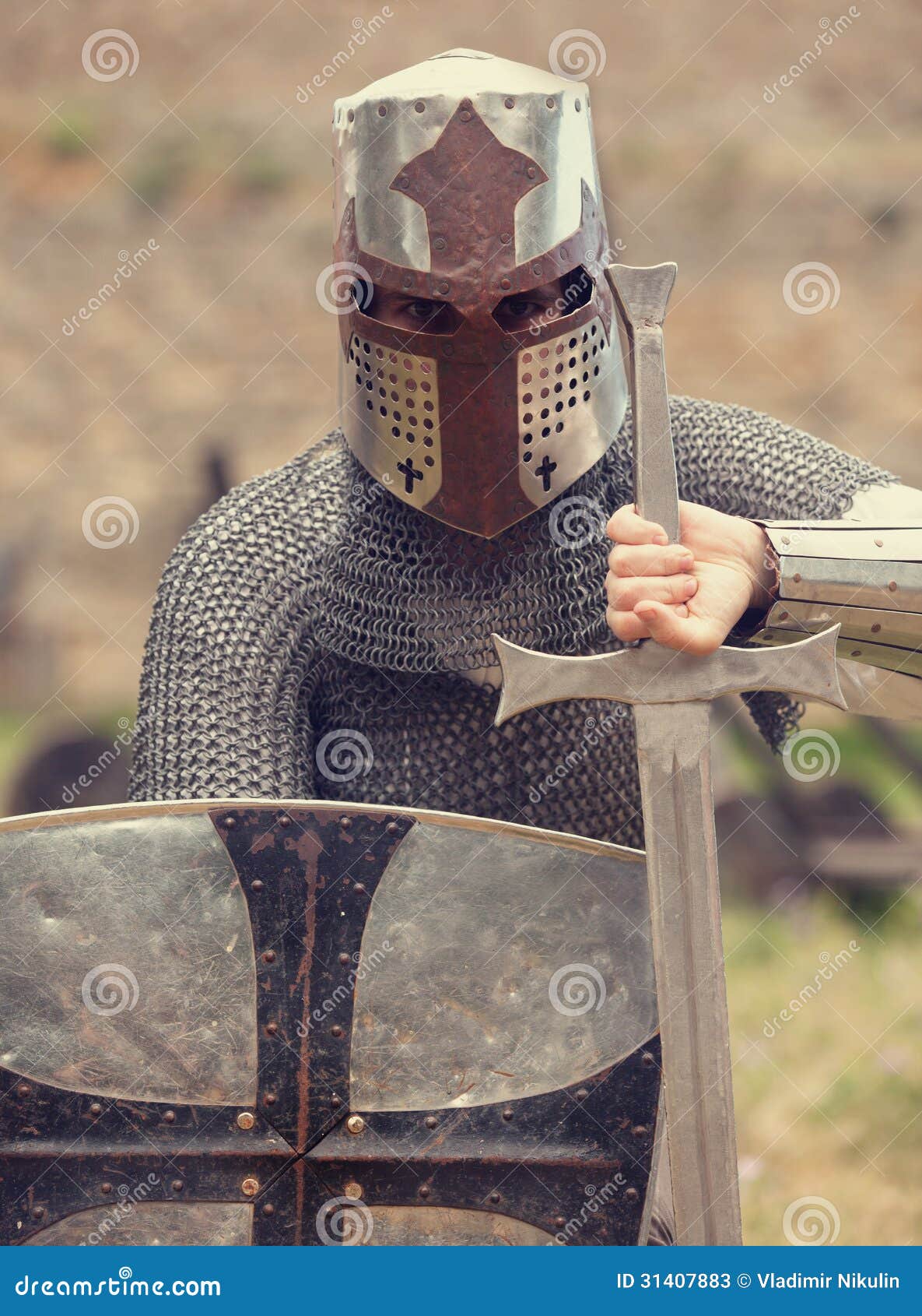 Knight with sword stock image. Image of protection, power - 31407883