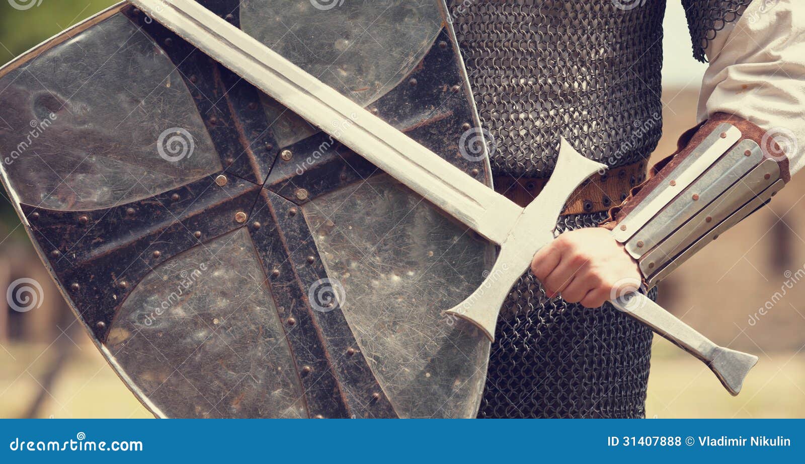 Knight with sword stock photo. Image of military, armor - 31407888