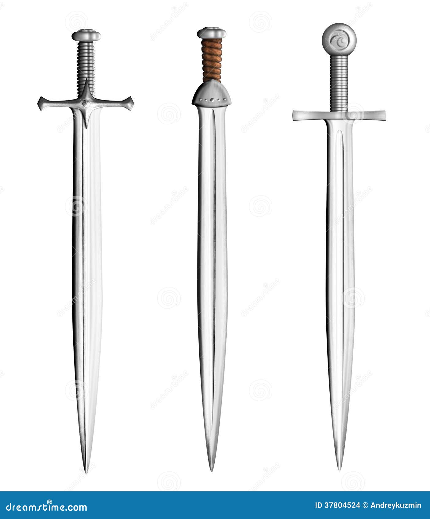 Knight swords set isolated stock illustration. Illustration of metallic ...