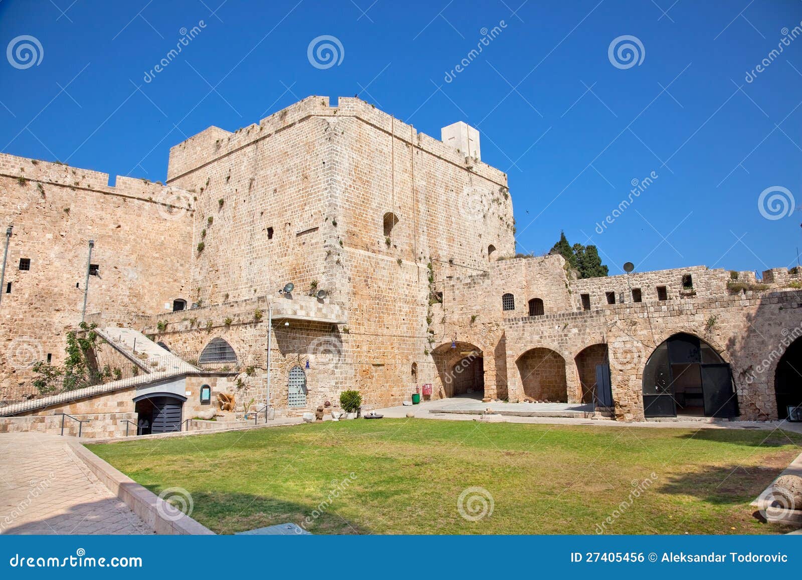 Knight Templar Castle in Acre, Israel Stock Photo - Image of akko ...