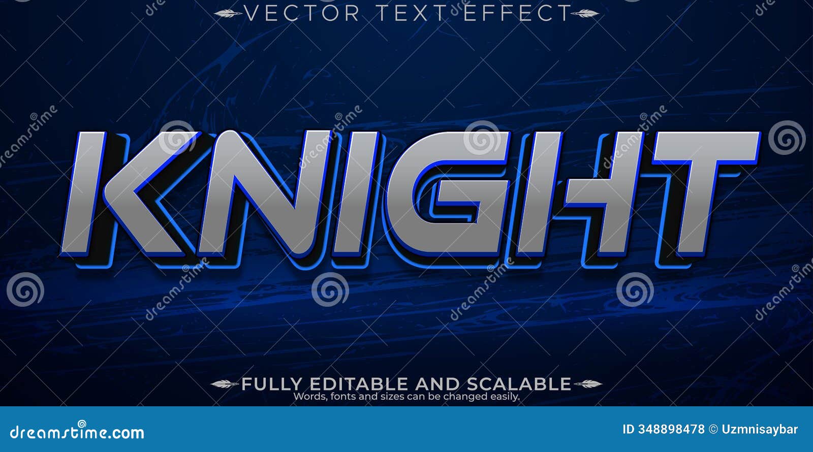 Knight Text Effect, Editable Hero and King Text Style Stock Vector ...