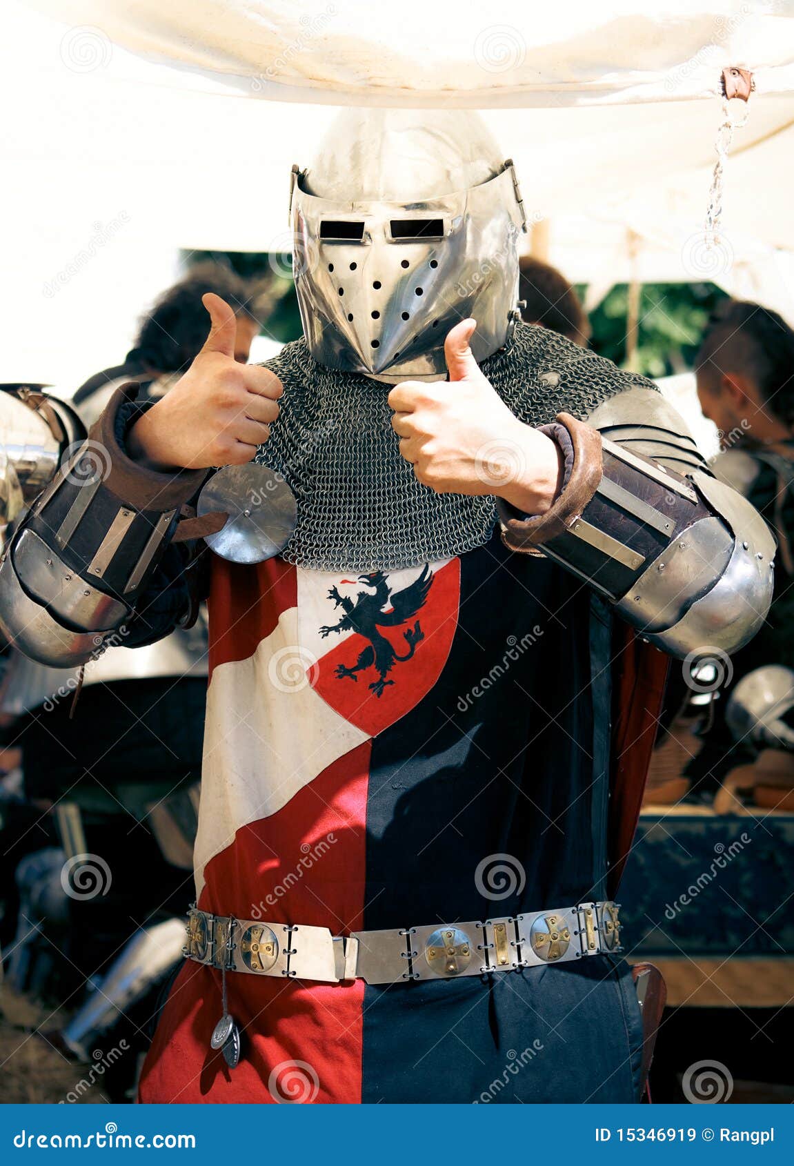 Knight Thumbs up editorial stock image. Image of horse - 15346919