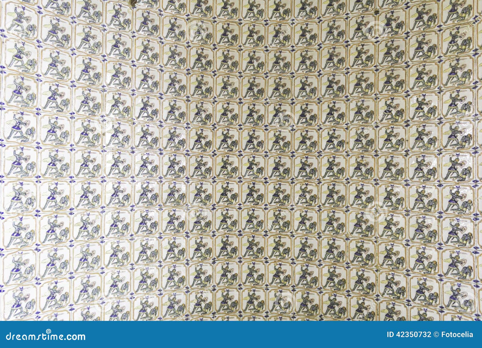 Knight in tile stock photo. Image of building, ancient - 42350732