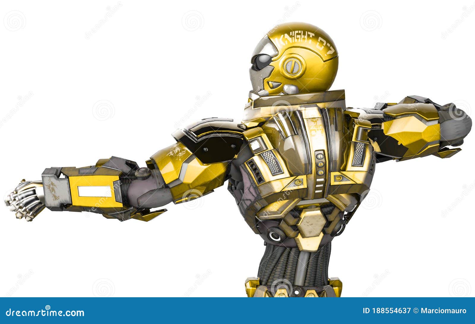 Knight Vision Attack Side View Stock Illustration - Illustration of ...