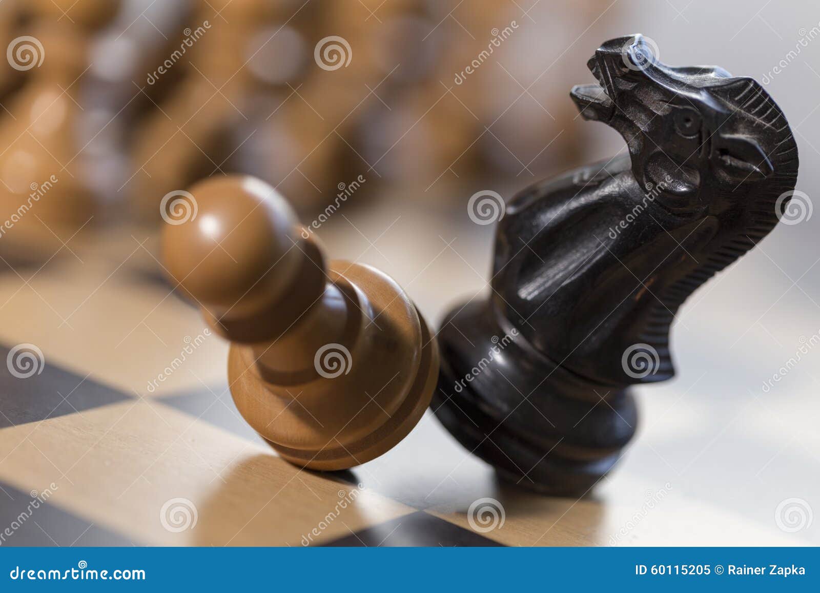 Knight vs pawn stock image. Image of horse, army, fight - 60115205