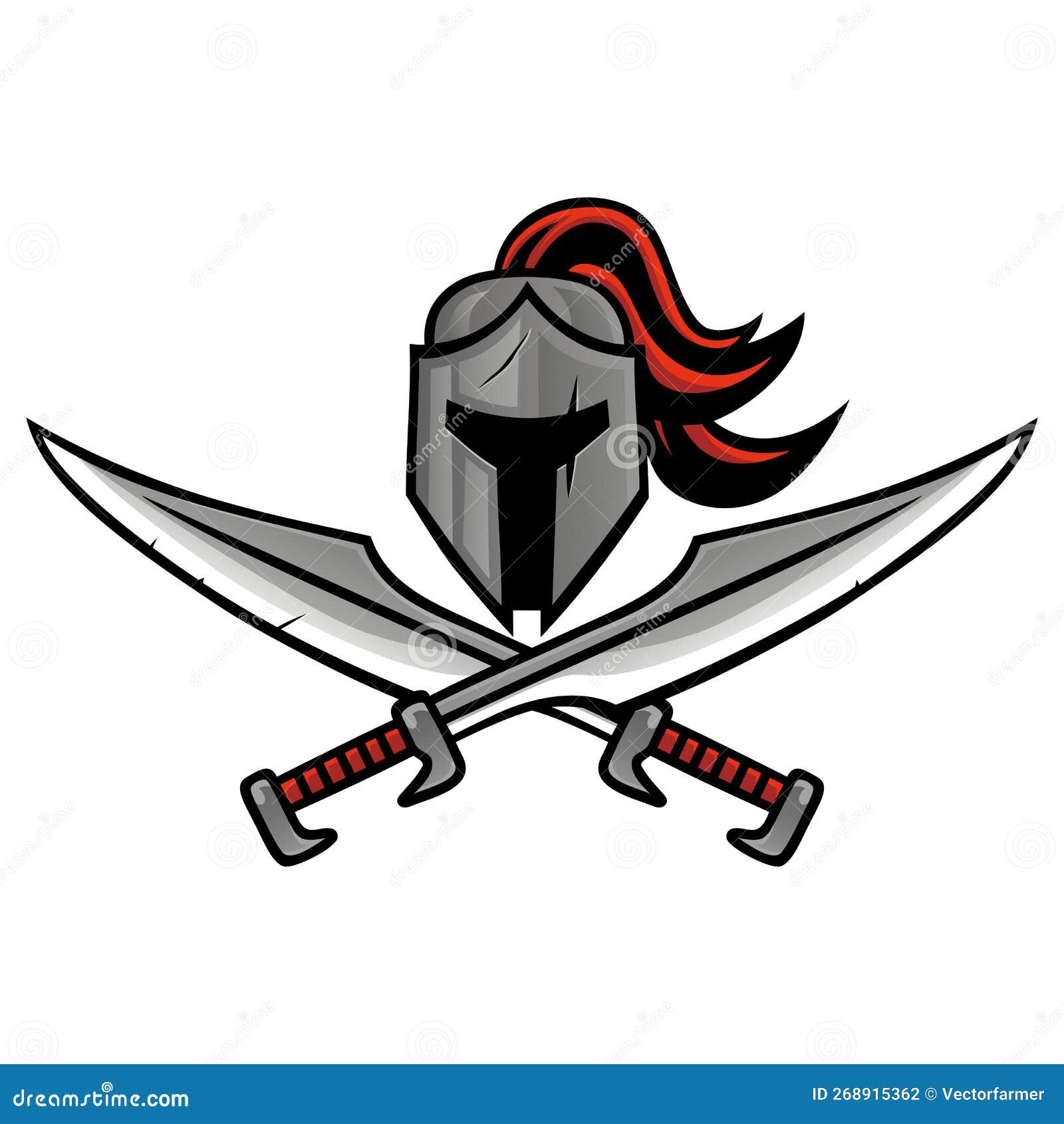 Knight Warrior Spartan Head Cross Swords Blades Mascot Logo Design ... Knight Warrior Spartan Head Cross Swords Blades Mascot Logo Design ...