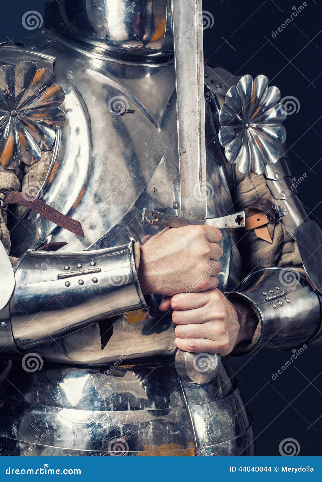 Knight wearing armor stock photo. Image of frame, fantasy - 44040044