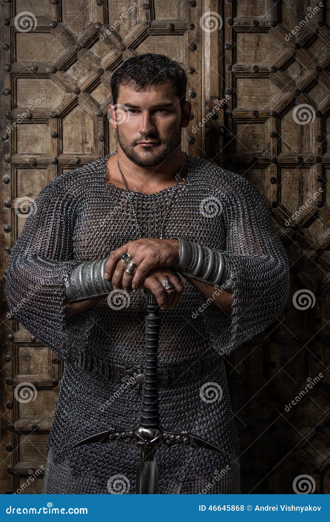 Knight Wearing Chain Mail Stock Photo - Image: 46645868