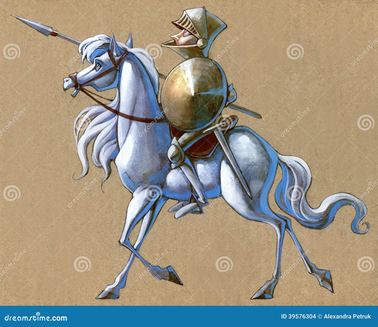 Knight on the white horse stock illustration. Illustration of ancient ...