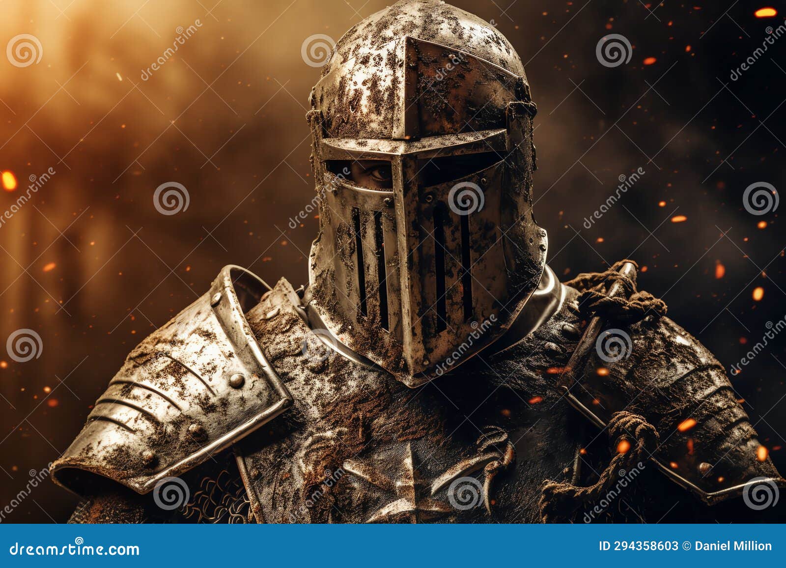 Knightly Oath Medieval Fantasy Photo Stock Illustration - Illustration ...