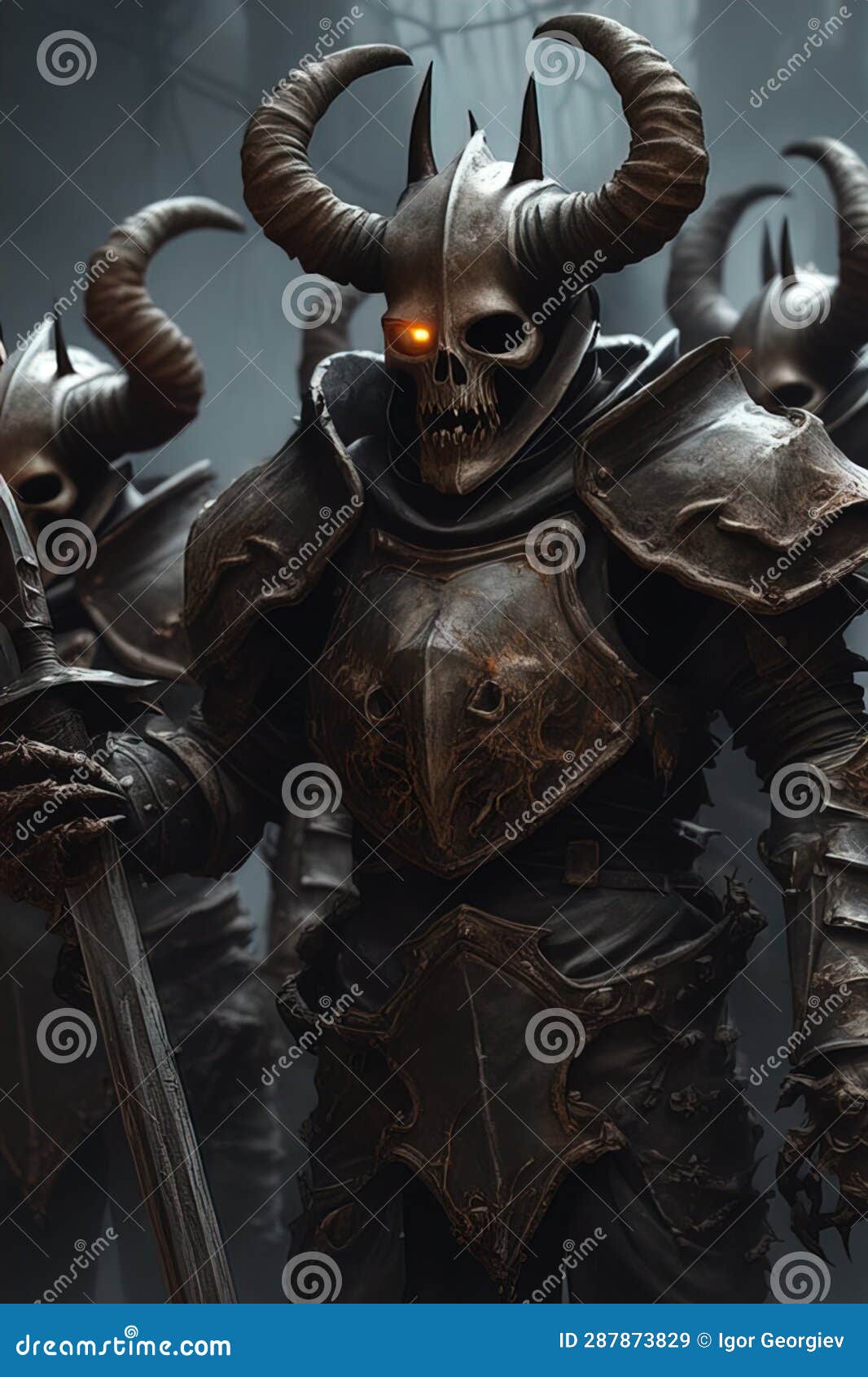 The Knights of the Abyss, Terrifying and Imposing Creatures, Above a ...