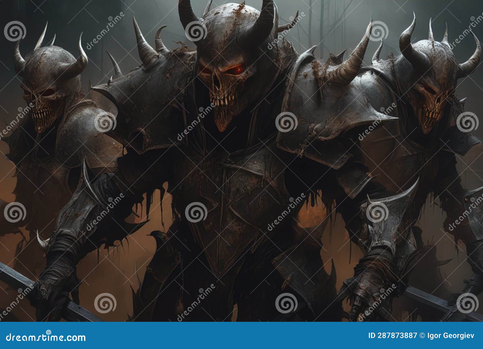 The Knights of the Abyss, Terrifying and Imposing Creatures, Above a ...