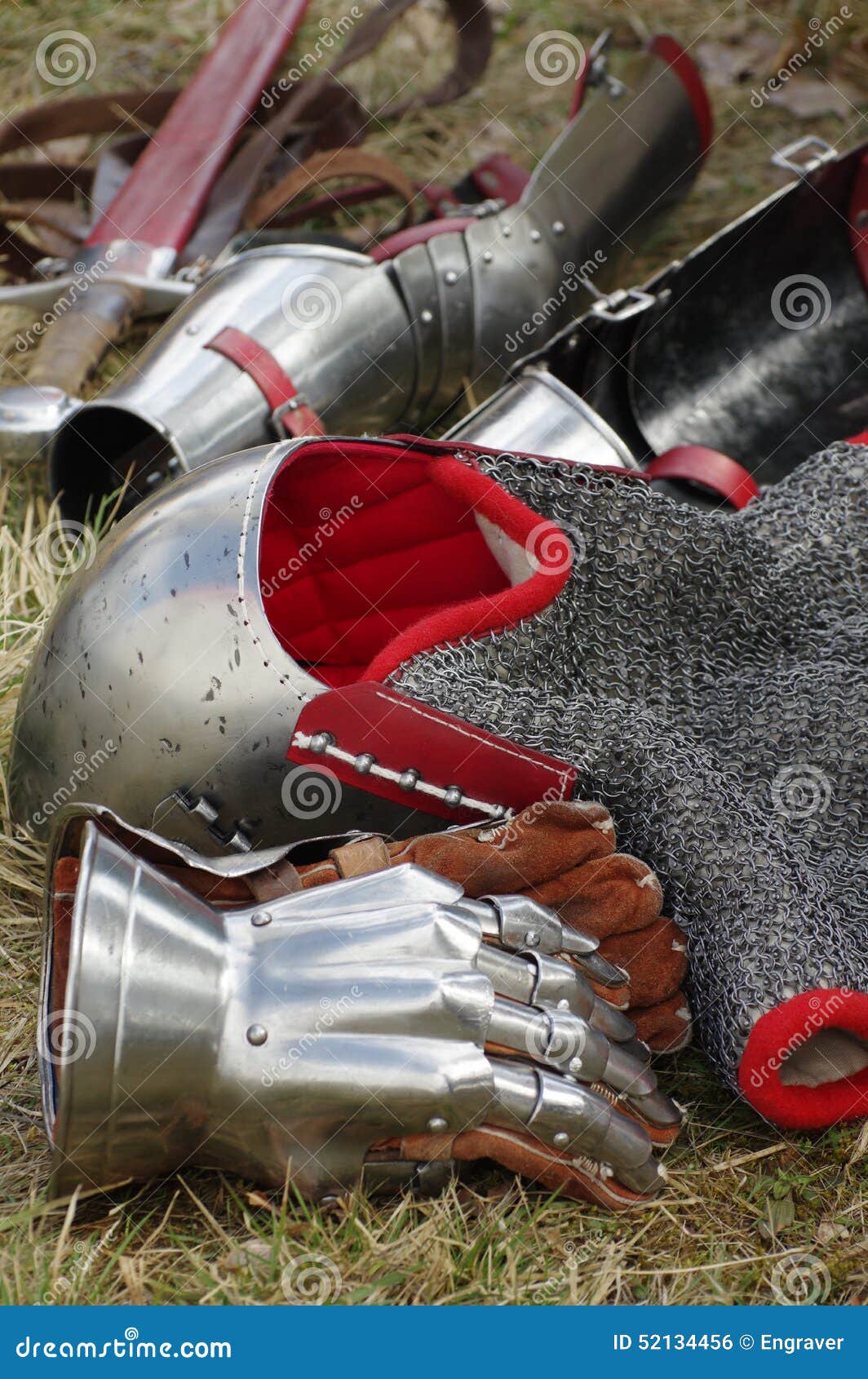 Knights Armor And A Large Fireplace Inside Of Great Hall In Edinburgh ...