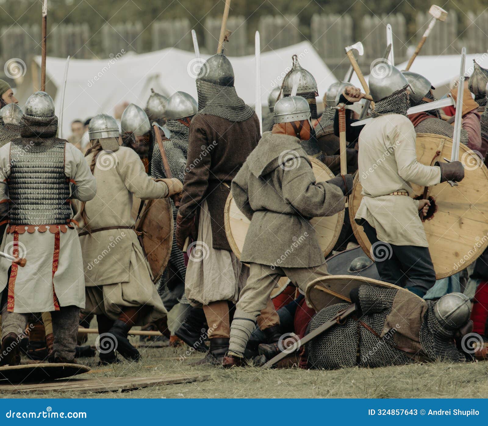 Knights in Armor with Weapons at War Stock Image - Image of historical ...