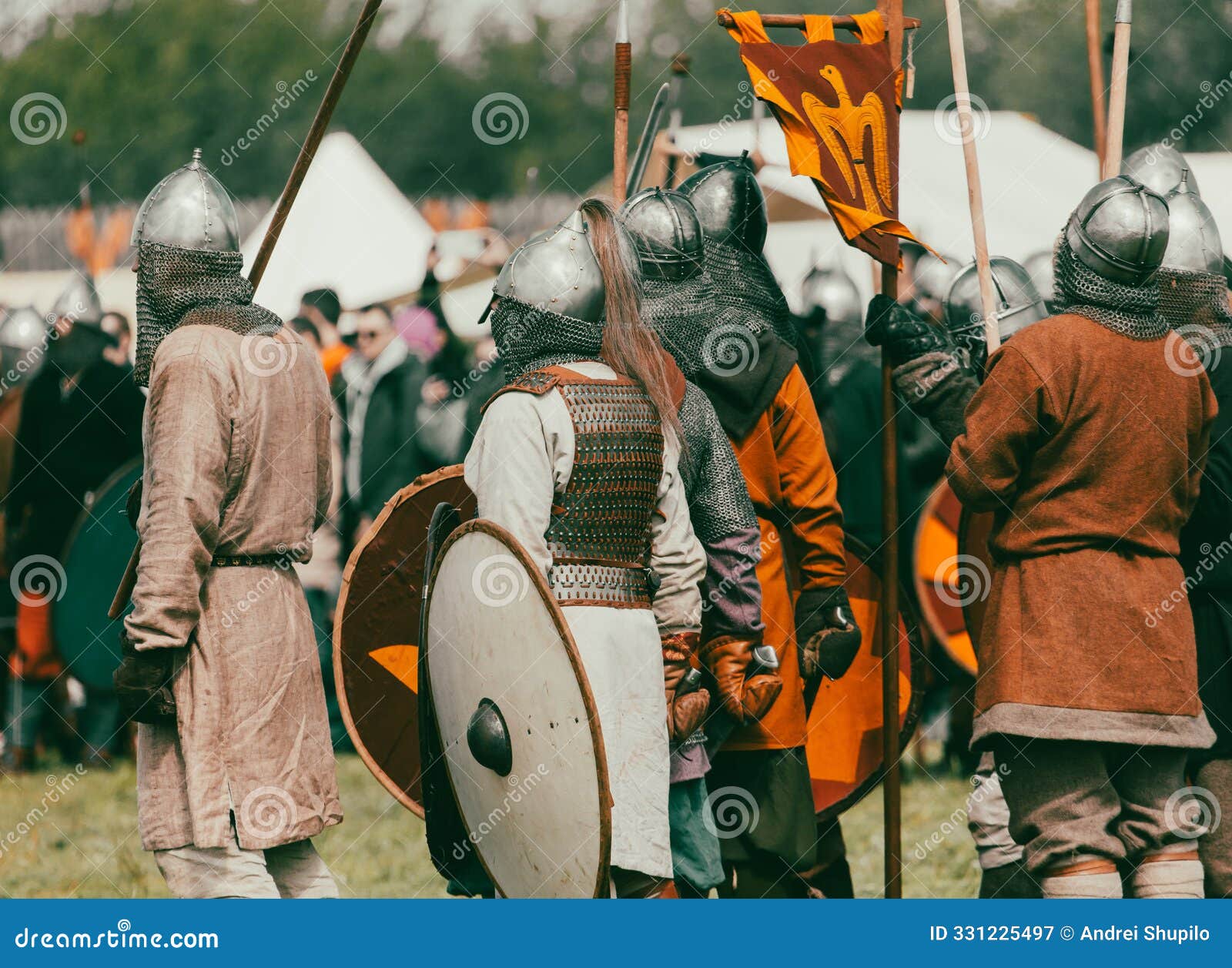 Knights in Armor with Weapons at War Stock Image - Image of attack ...