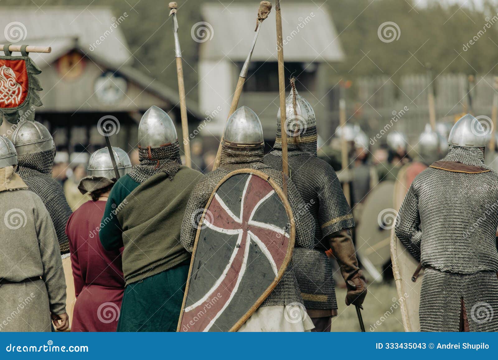 Knights in Armor with Weapons at War Stock Image - Image of armor ...
