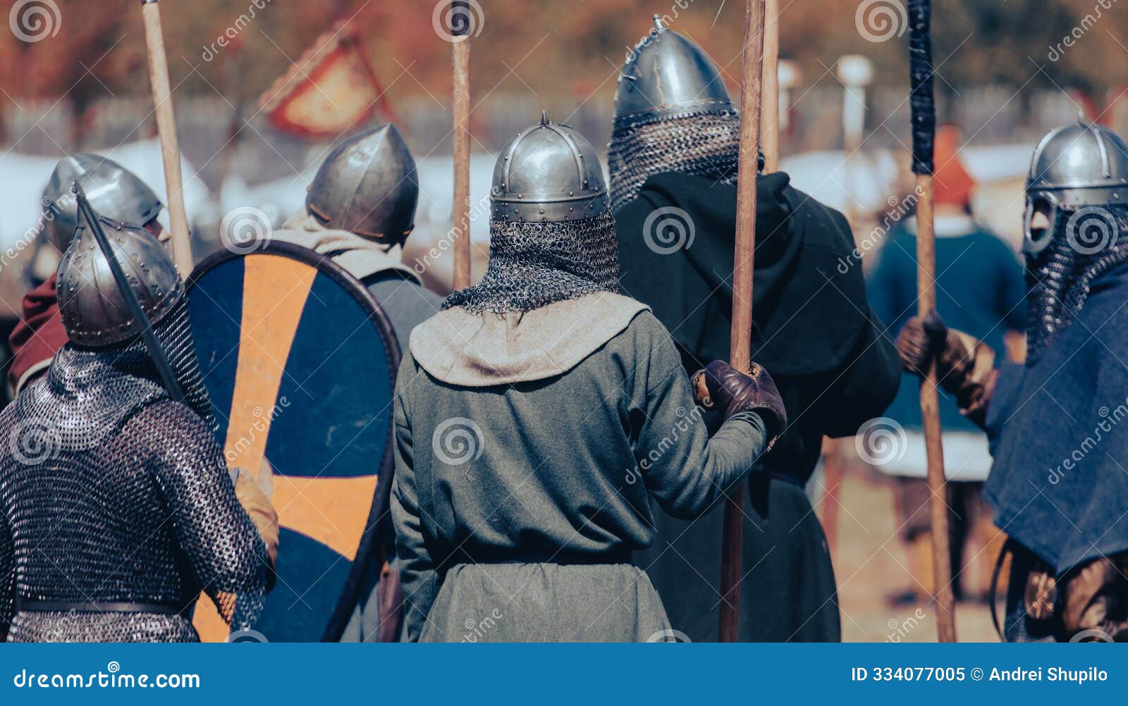 Knights in Armor with Weapons at War Stock Image - Image of weapon ...