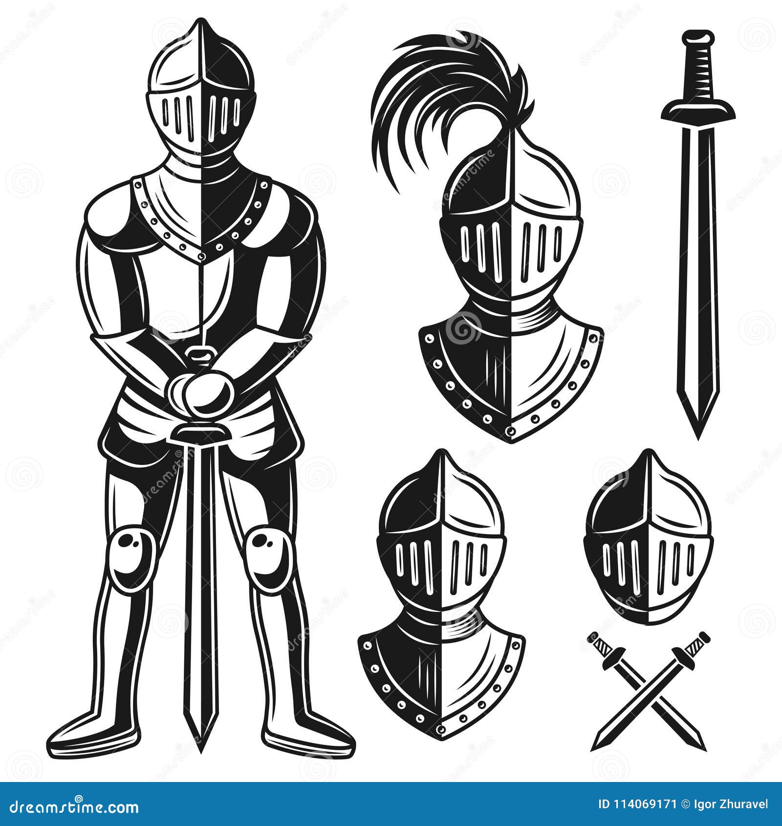 Knights Armour Vector Objects And Design Elements | CartoonDealer.com ...
