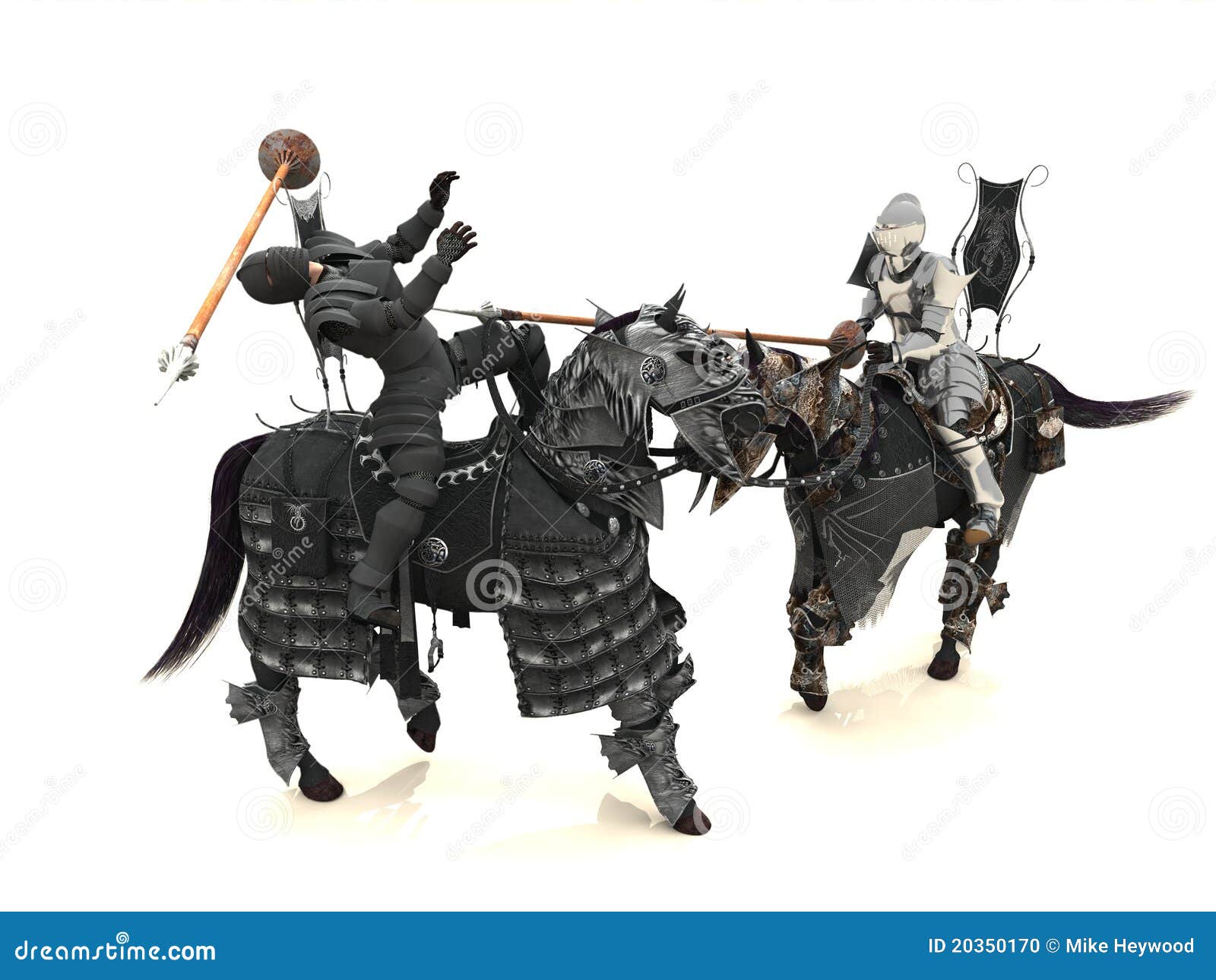 Knights in combat stock illustration. Illustration of falling - 20350170