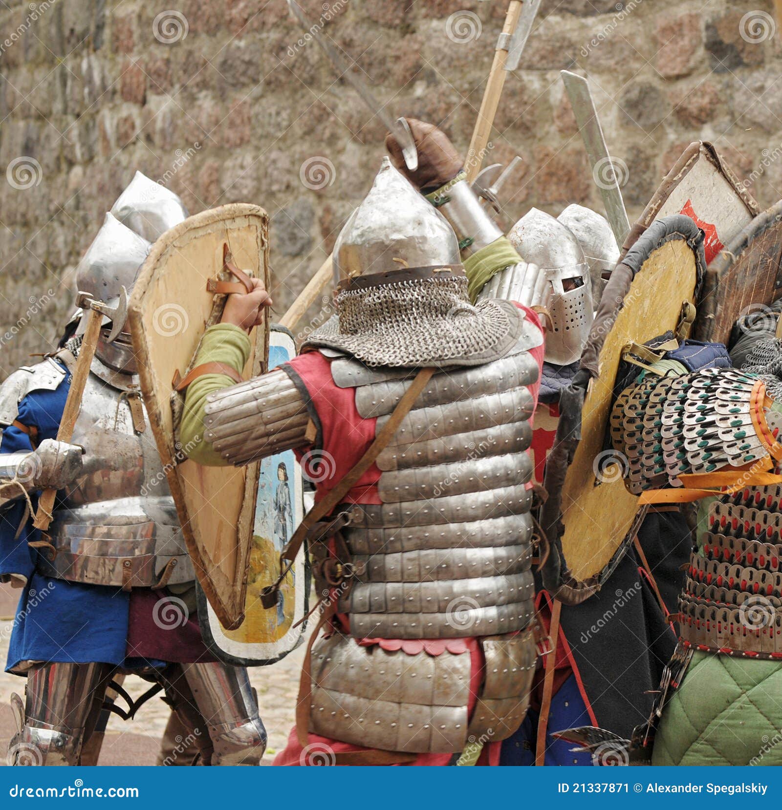 Knights in the Field of Fight Stock Image - Image of chivalry ...