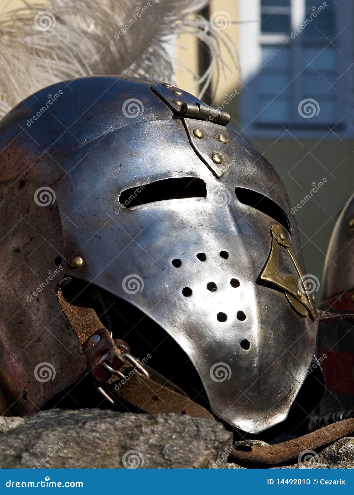 Knights helmet stock photo. Image of outdoors, medieval - 14492010