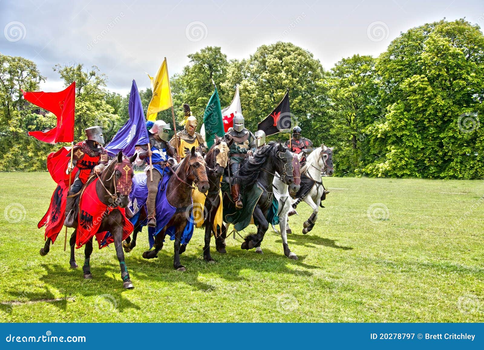 Knights on horses stock image. Image of gallops, jousting - 20278797