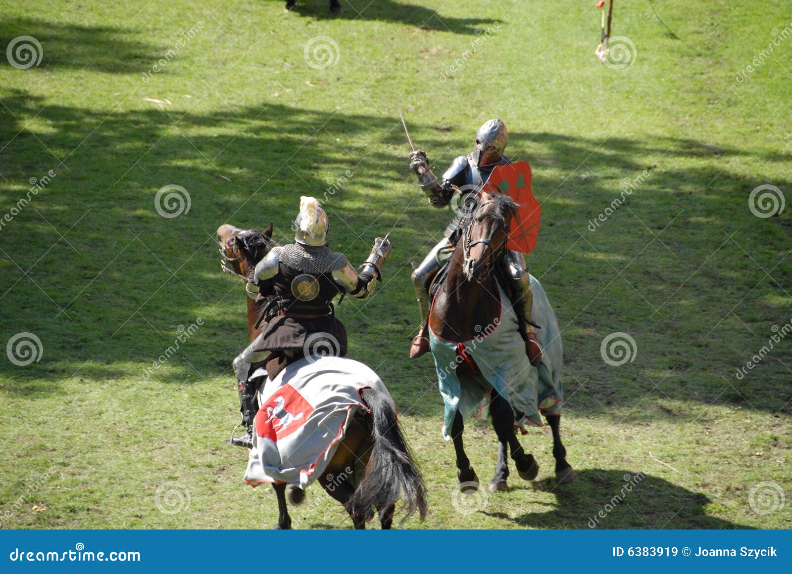 Knights on horses stock image. Image of arms, warrior - 6383919