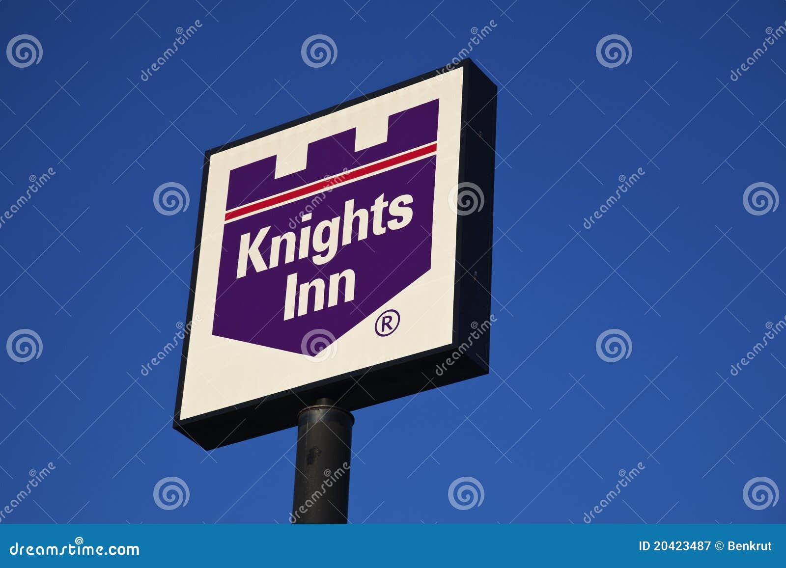 Knights Inn sign editorial photography. Image of blue - 20423487
