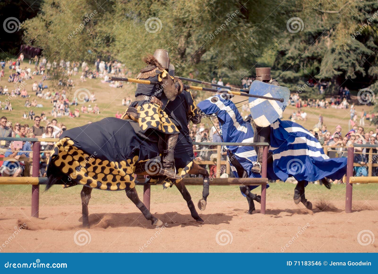 Knights Jousting Warwick Castle England Uk Stock Photo | CartoonDealer ...