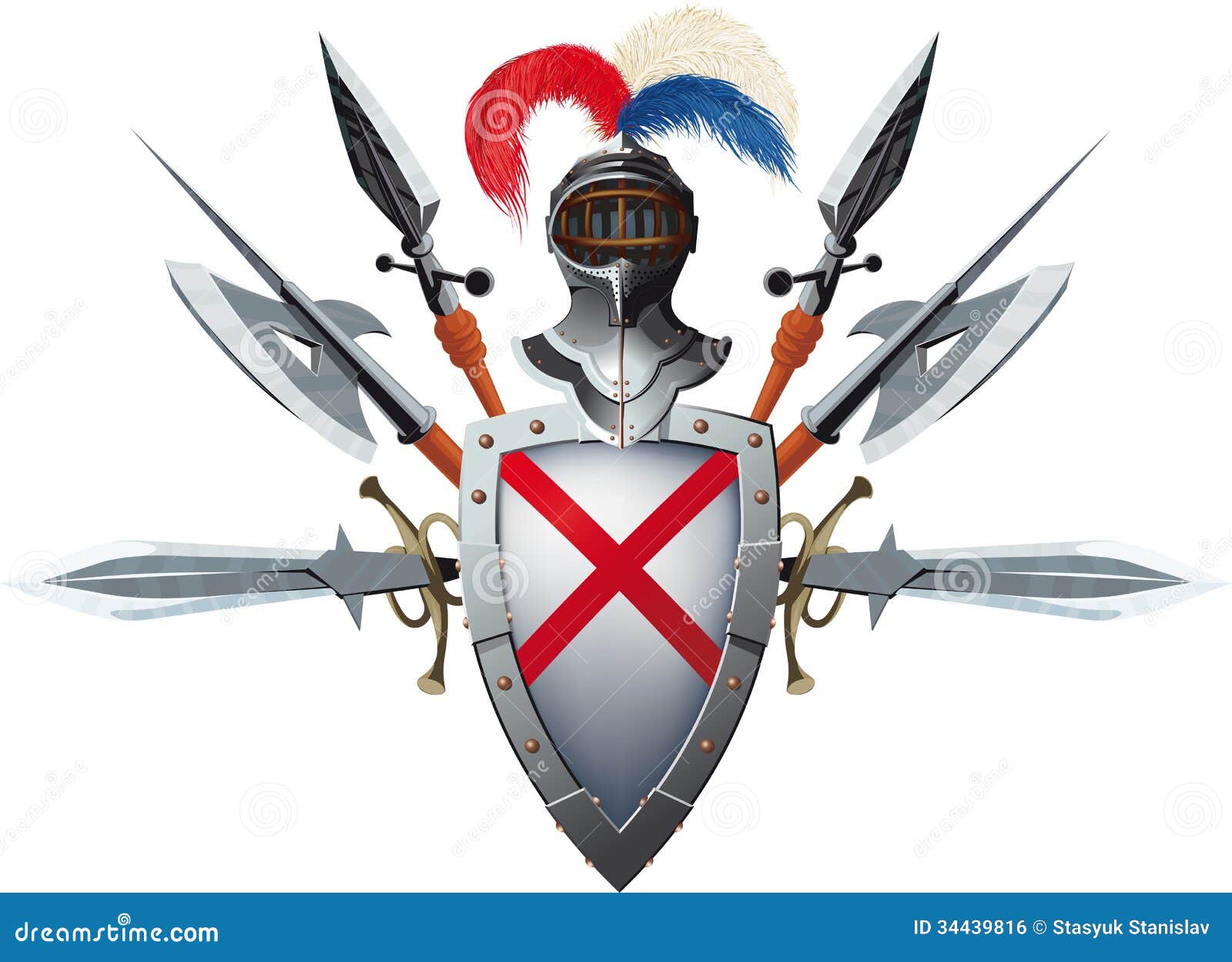 Knights Mascot Symbol Vector Illustration | CartoonDealer.com #181881856
