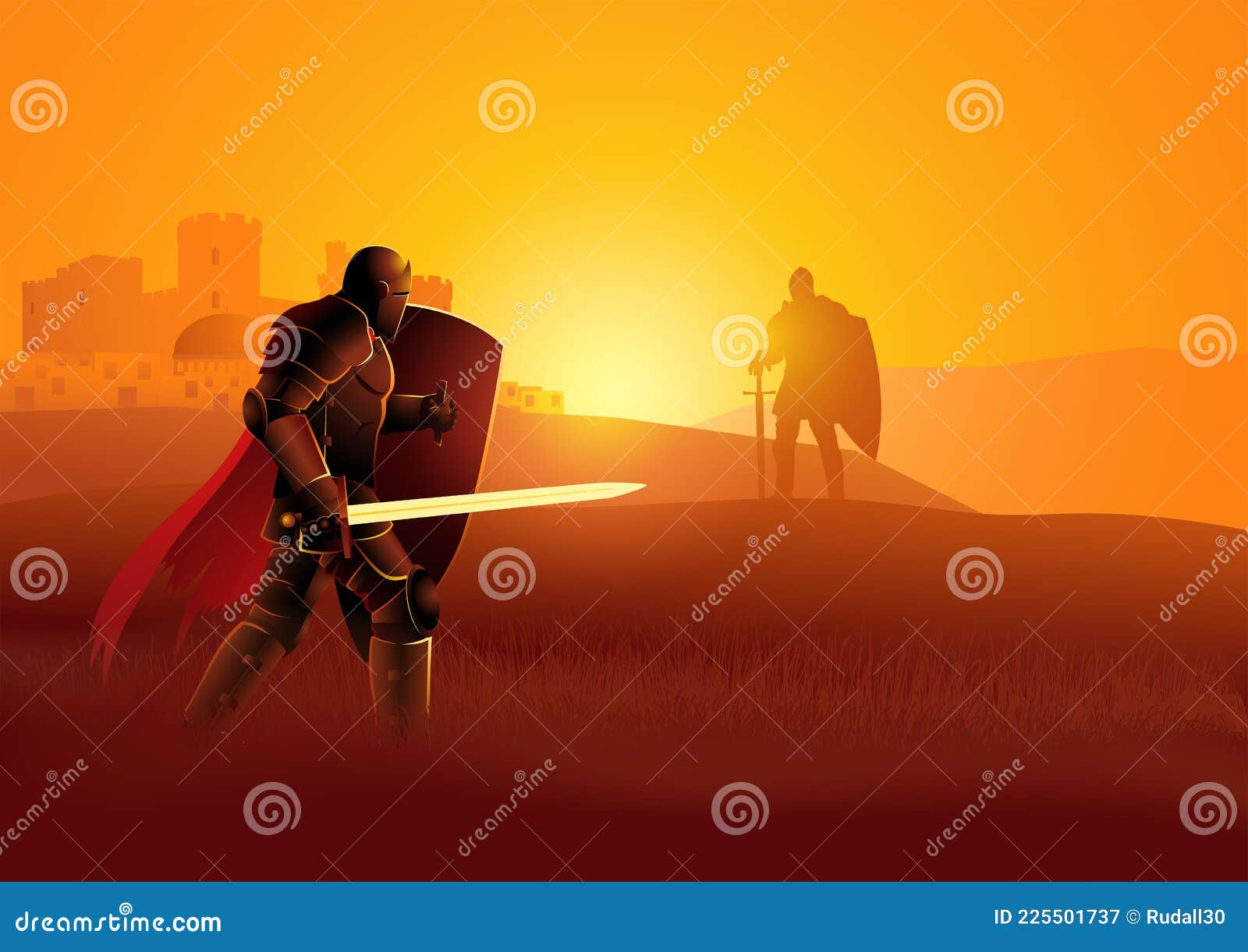 Duel Cartoon Vector | CartoonDealer.com #4442381