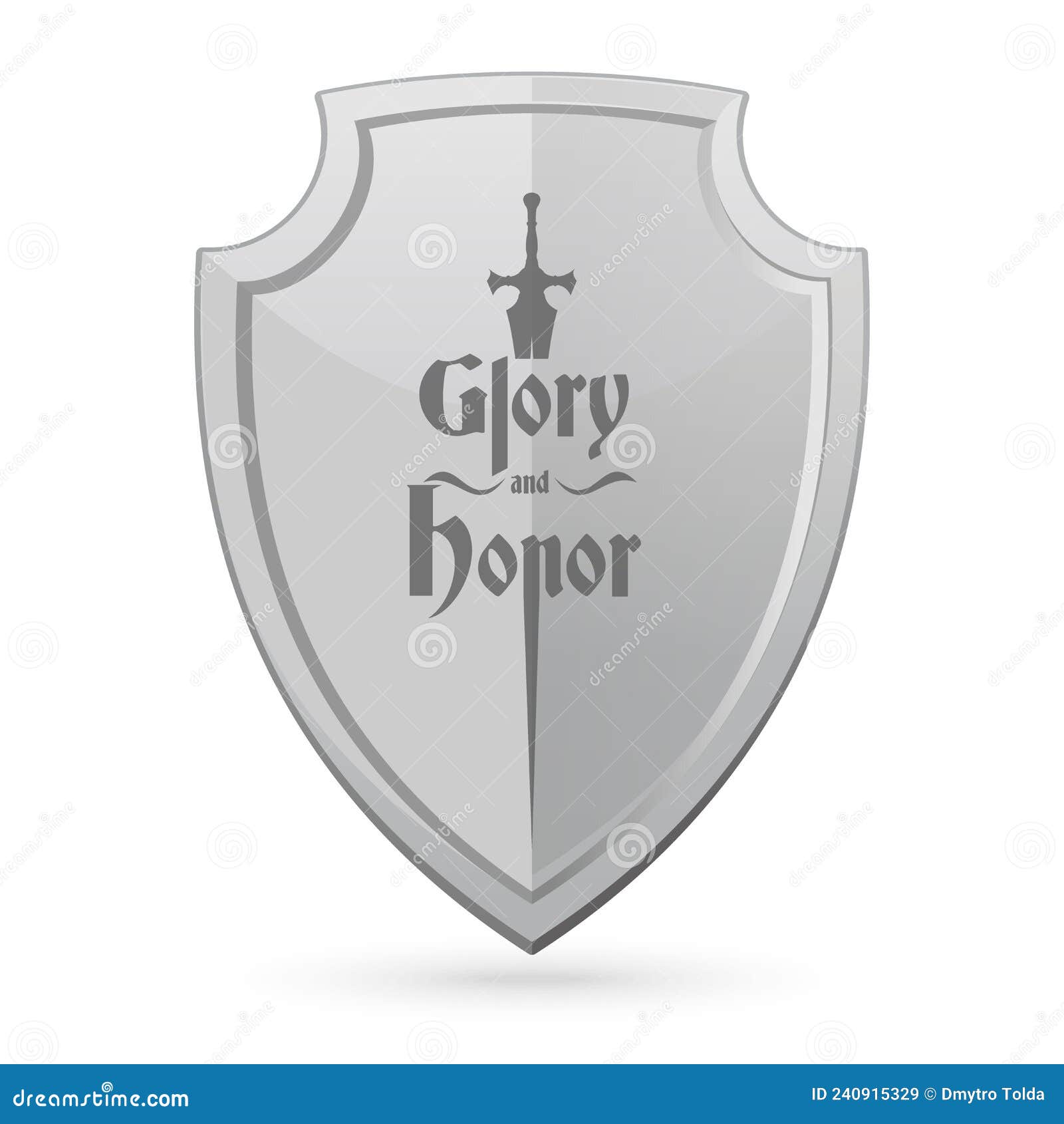 Knights Shield with Stylized Text Vector Icon Stock Vector ...