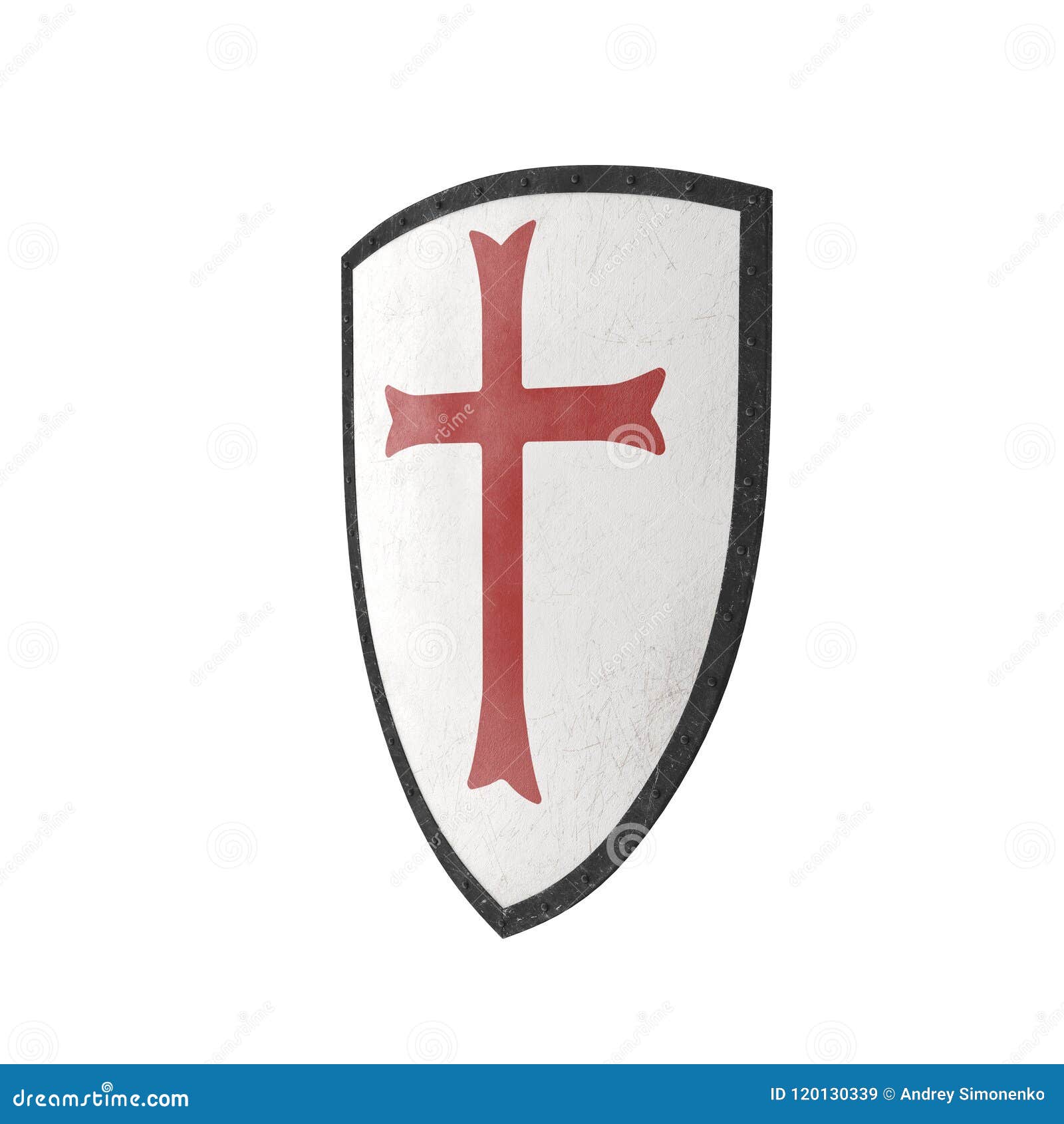 Templar Shield With Weapons Vector Illustration | CartoonDealer.com ...