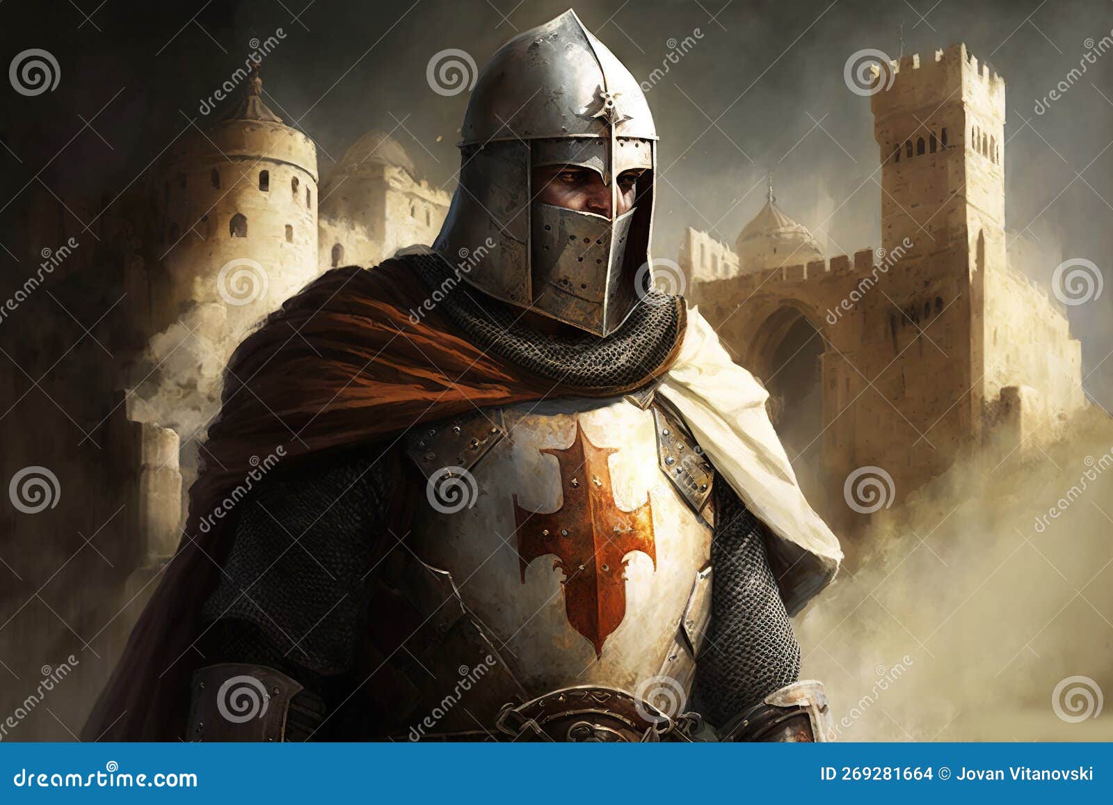 Knights are a Warrior in Armor and Helmets.Ancient Jerusalemn in the ...