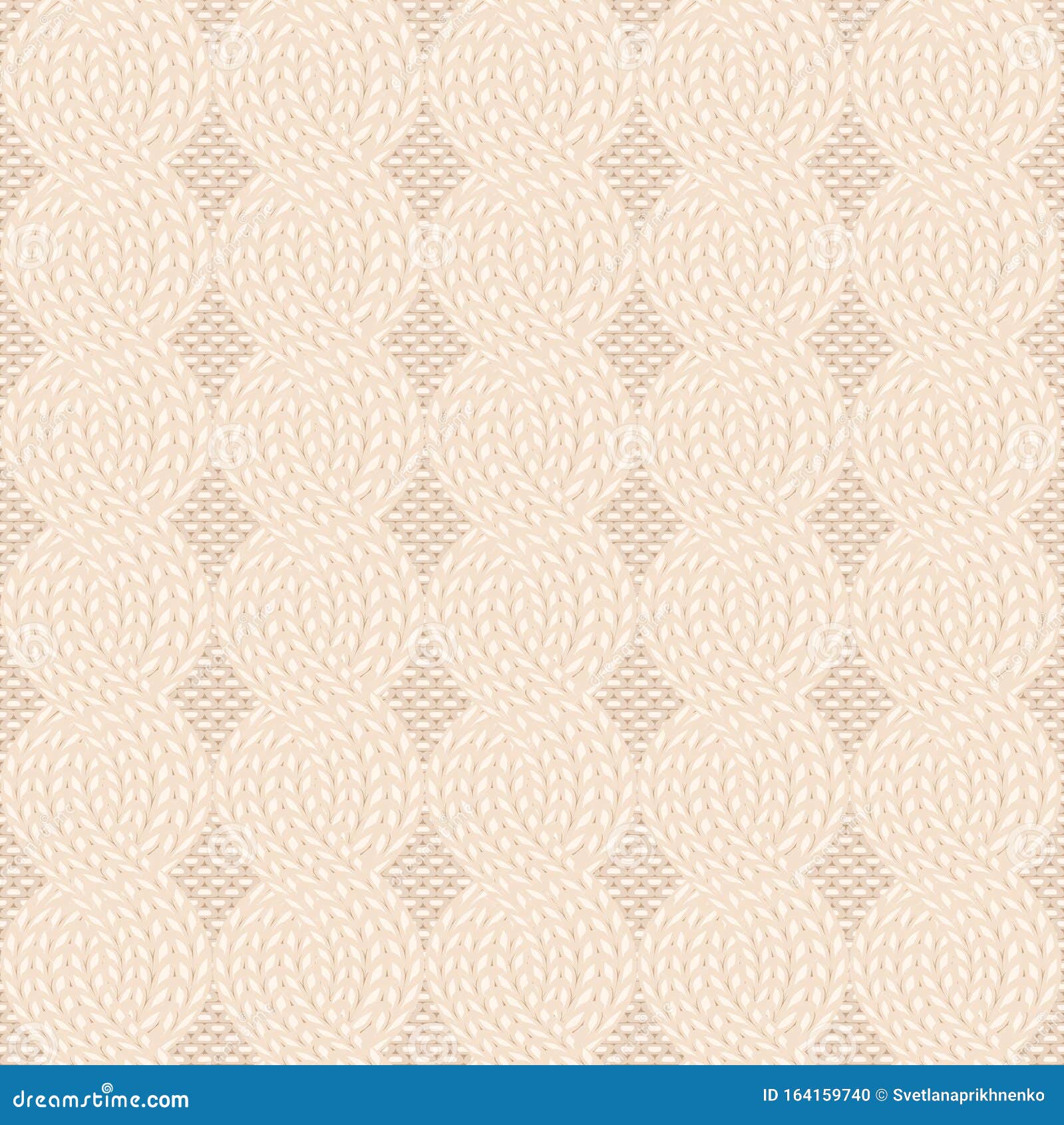Knit beige pattern stock vector. Illustration of knit - 164159740