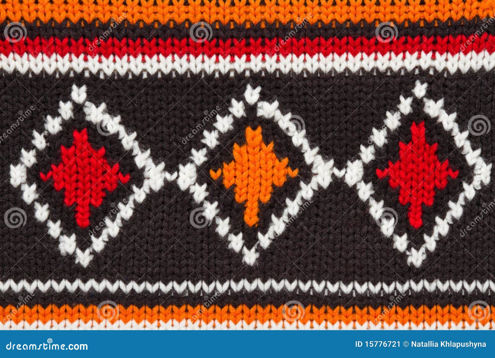 Knit Sweater Texture. Orange, Black, White Stock Image - Image of white ...