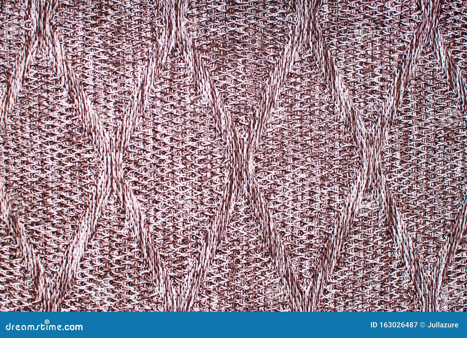Knit Texture of Brown Wool Knitted Fabric with Cable Pattern As ...