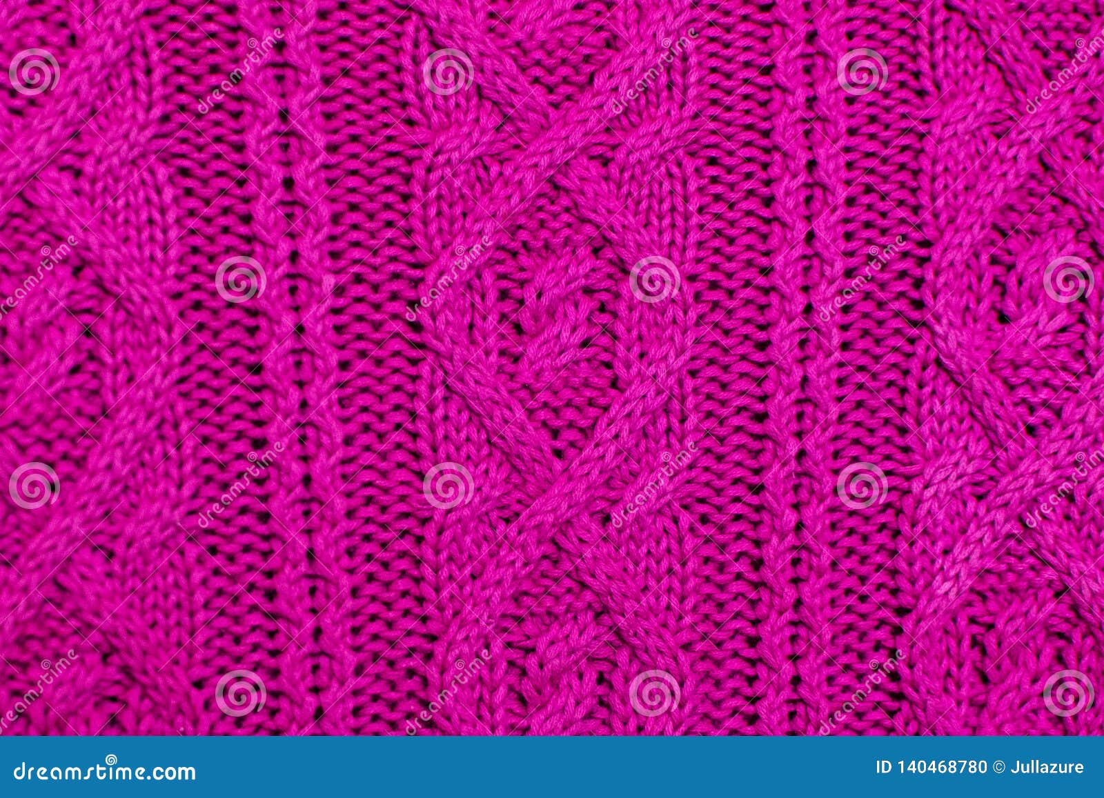 Knit Texture of Pink Wool Knitted Fabric with Cable Pattern As ...