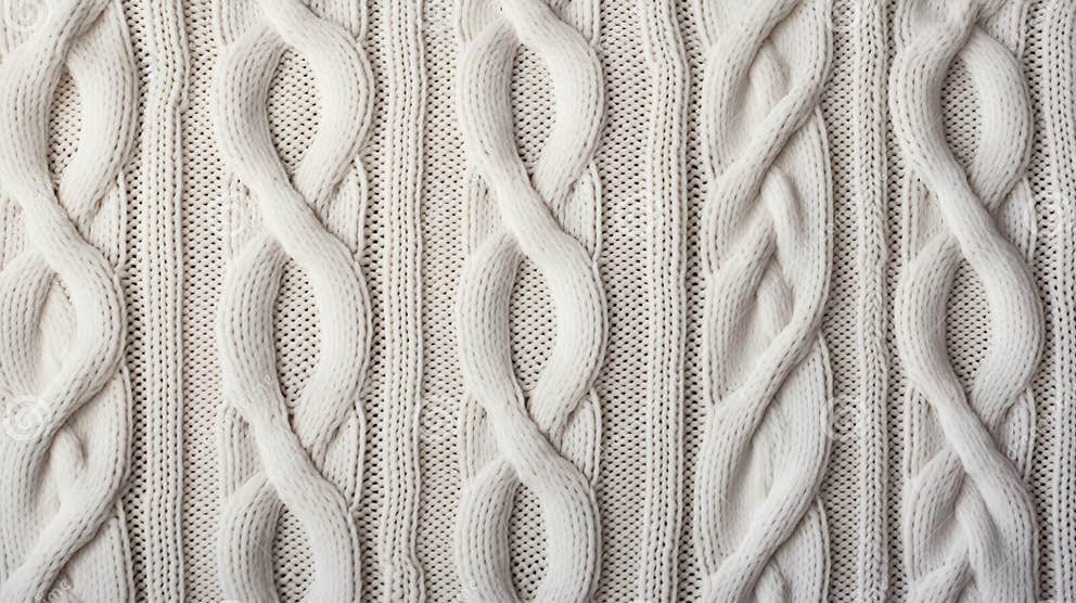 Knitted Cable Fabric Texture - Featuring Raised Cable Pattern Stock ...