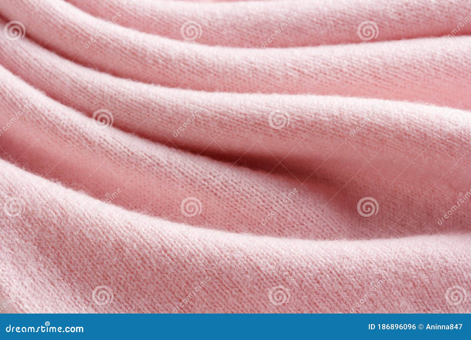 Knitted Cashmere Pink Fabric Texture With Large Fold Stock Photo ...