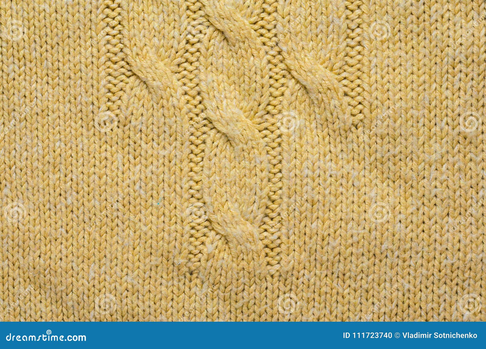 Knitted Cloth Texture with Cable Knits Pattern Stock Photo - Image of ...