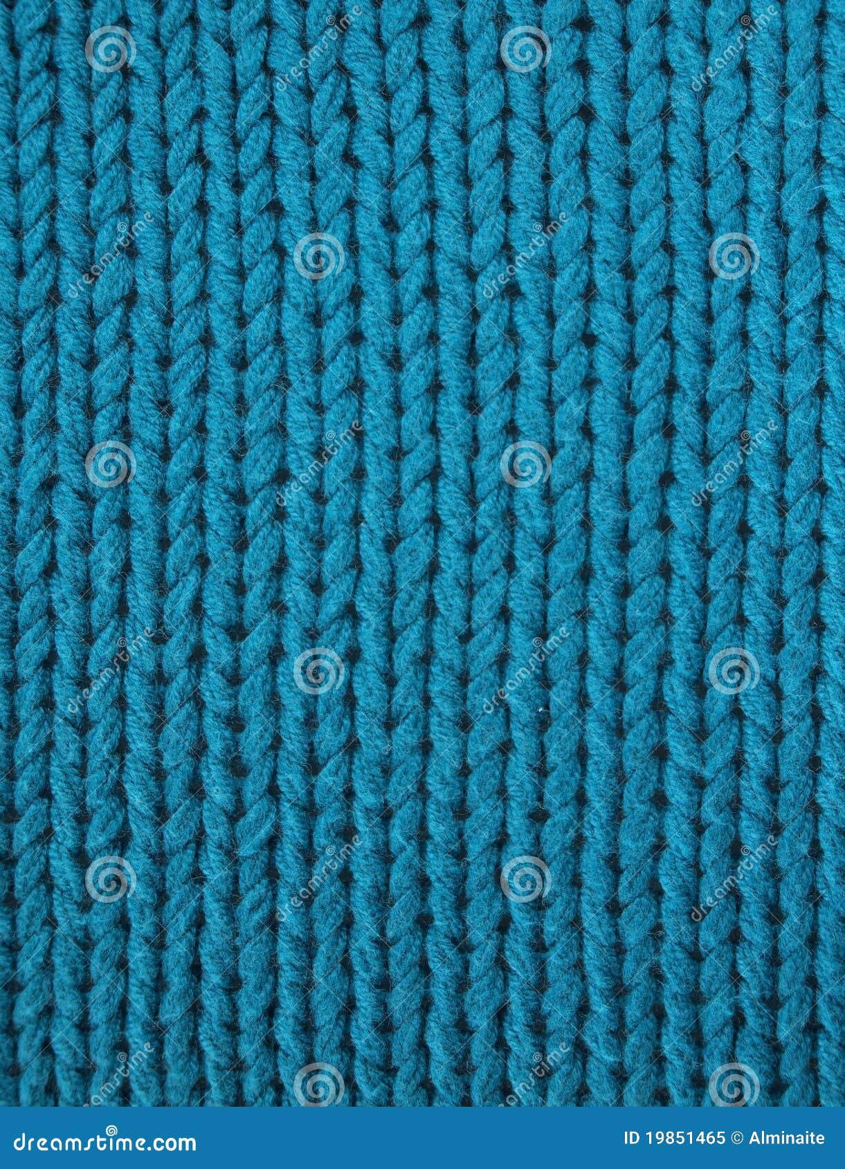 Knitted Fabric in Electric Turquois Stock Image - Image of pattern ...