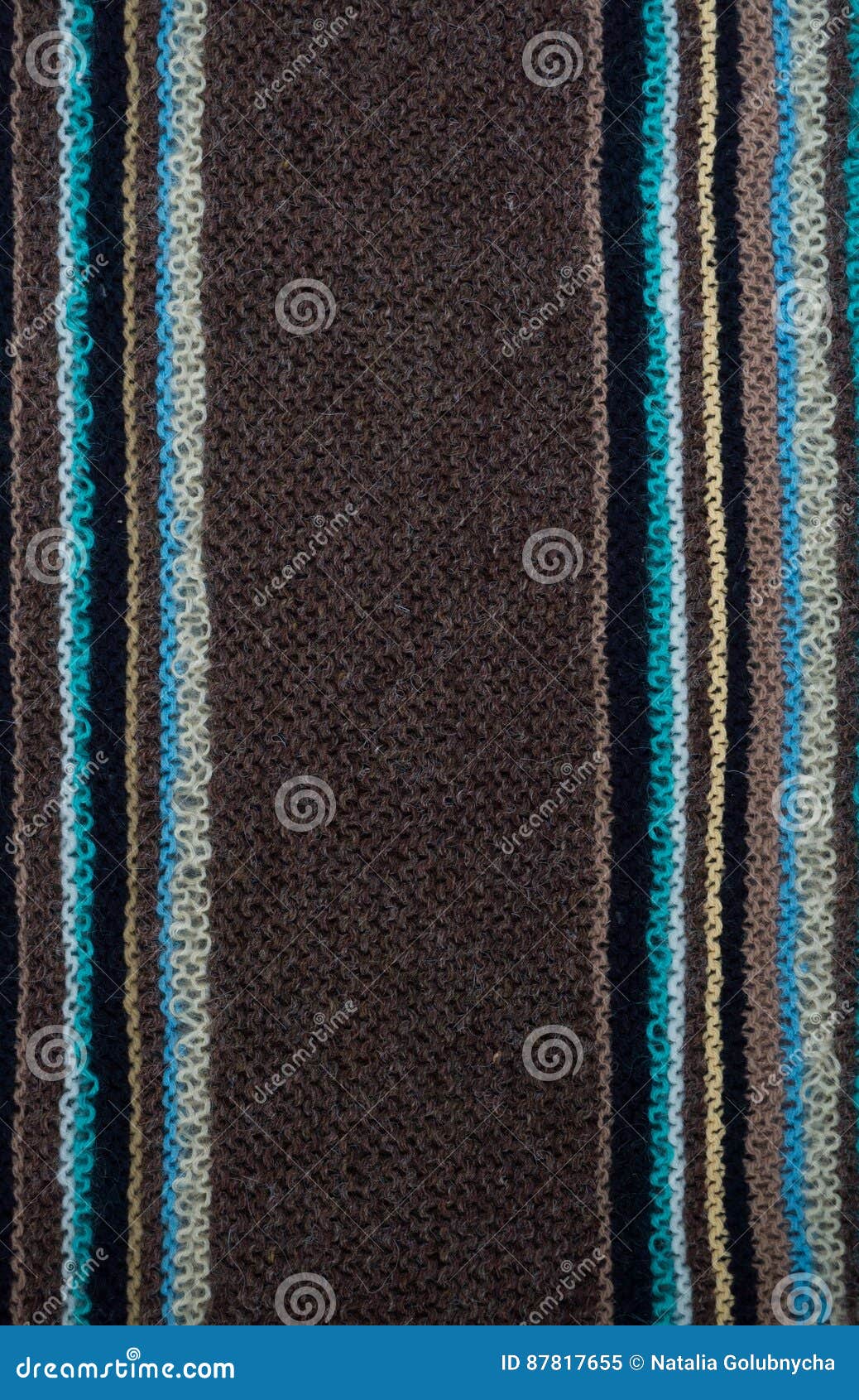 Knitted Fabric Fragment Handmade with Strips Stock Image - Image of ...