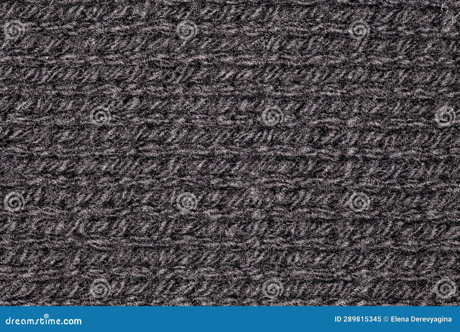 Knitted Fabric Made of Yarn Threads Black Close-up, Background ...